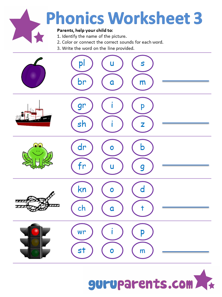 Phonics Worksheets Guruparents